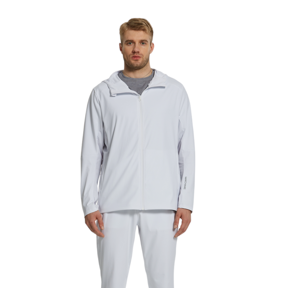 Rockefeller running jacket - White – Machine Clothing Company